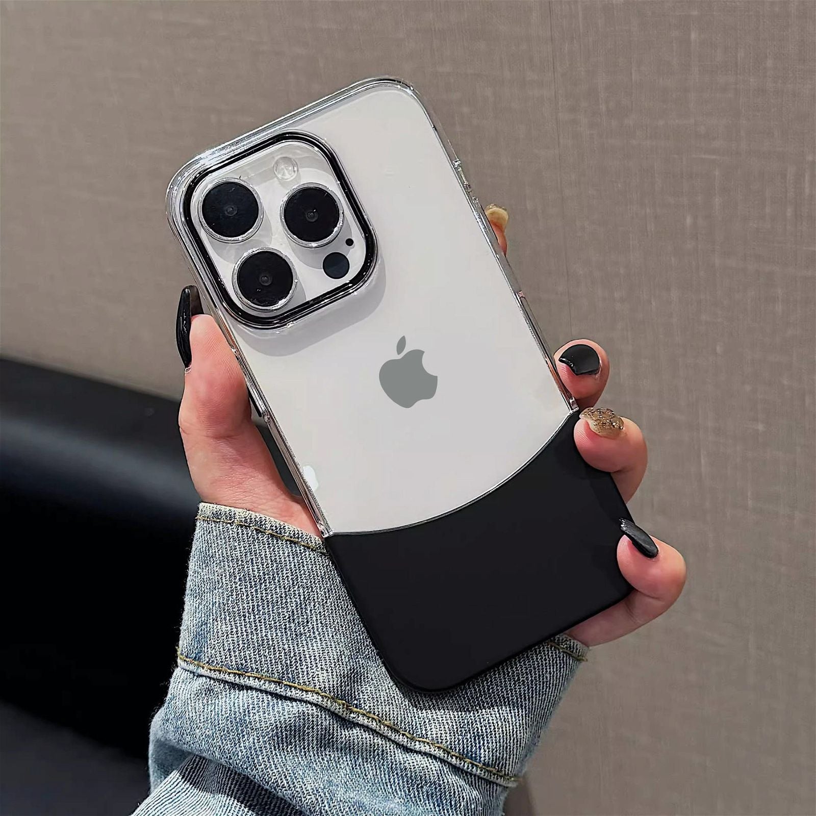 Crystal Splicing Transparent iPhone Case